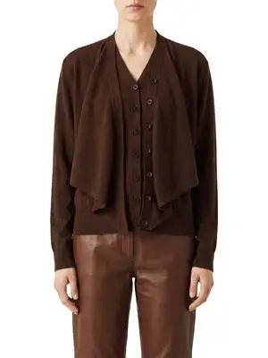 LEMAIRE Cardigan - Burgundy