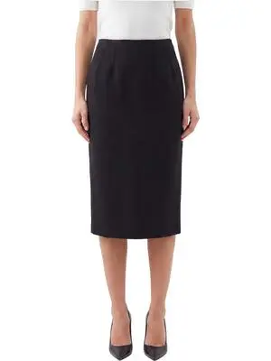 DOLCE & GABBANA Dolce & Gabbana High-Waisted Wool Crêpe Pencil Midi Skirt