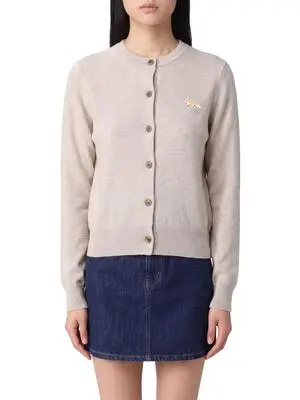 Maison Kitsuné Embroidered Cardigan - Beige