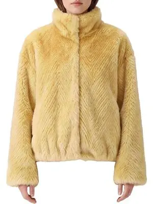 FORTE_FORTE FORTE_FORTE Faux Fur Waistcoat Platinum
