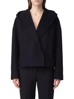 Sportmax Cropped Hooded Jacket - Black