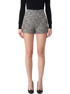 VERSACE Versace High-Waisted Abstract Pattern Tweed Shorts