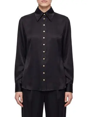 KHAITE Khaite Black Button-Up Shirt