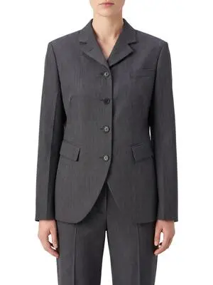 JIL SANDER Jil Sander Single-Breasted Slim-Fit Cropped Blazer In Wool And Mohair