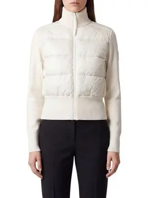 Canada Goose Hybridge® Quilted Nylon Down Jacket With High Neck - Cream