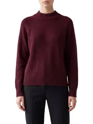 ALLUDE Allude Ribbed High Neck Sweater Brown