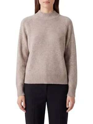 ALLUDE Allude Ribbed High Neck Sweater Grey