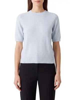 ALLUDE Allude Ribbed Knit Sweater Gnawed Blue