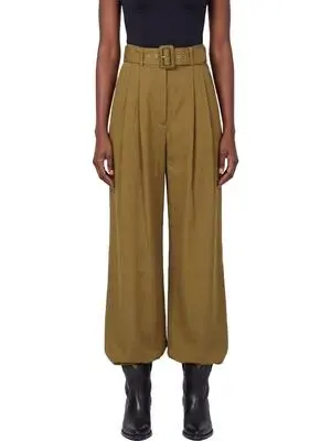 Zimmermann Satin Palazzo Trousers - Olive
