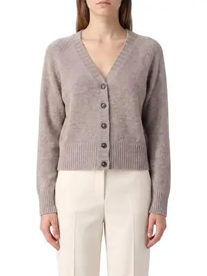 ALLUDE V-neck Button-front Cardigan - Grey