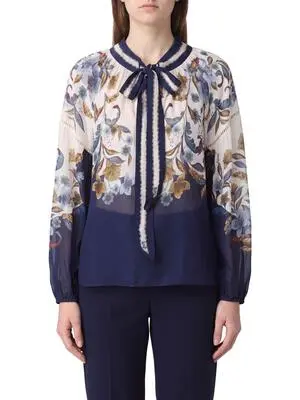 FARM RIO FARM RIO Printed Long Sleeve Blouse With Bow Detail