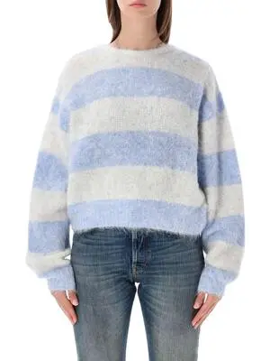 American Vintage AMERICAN VINTAGE Relaxed Fit Alpaca Wool Crewneck Jumper White