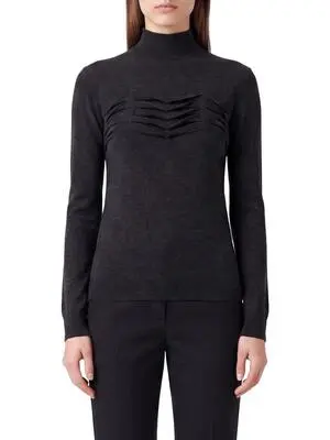 JIL SANDER Jil Sander Slim Fit Wool And Cashmere Turtleneck Jumper Charcoal