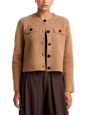 Aqua Boucle Cardigan - Camel