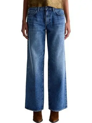 Ag Adria Mid Rise Wide Leg Jeans - Jive