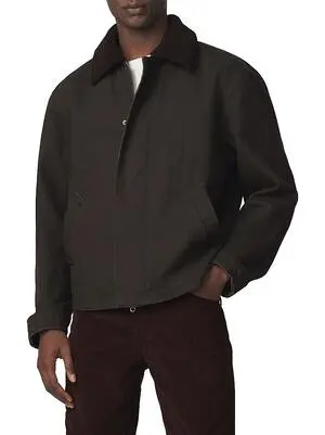 Joe's Jeans Cotton Canvas Utility Jacket With Sherpa Collar - Tea Leaf