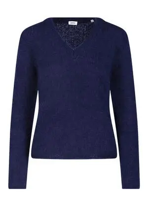 Aspesi V-neck Long Sleeve Sweater - Blue
