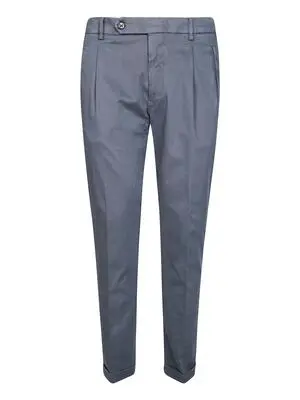 BERWICH Classic Tailored Cotton Stretch Pants - Grigio