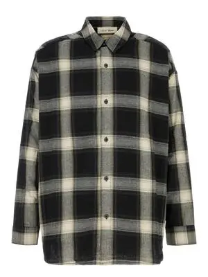 Fear Of God Embroidered Flannel Oversize Shirt - Checked