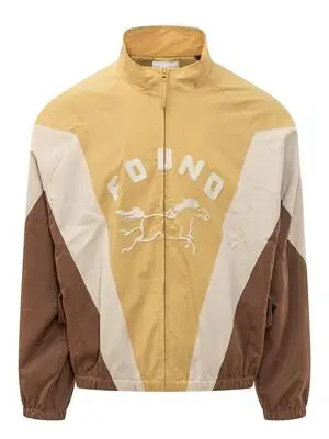FOUND FOUND Zip-Up Windbreaker Jacket With Horse Graphic