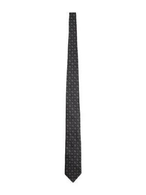 BOSS BOSS Leather Tie With Diamond Pattern