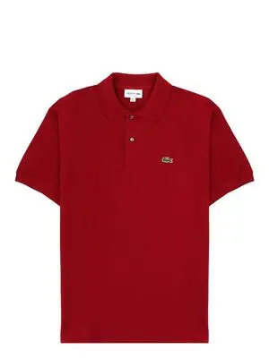 Lacoste Short Sleeve Cotton Polo Shirt - Bordeaux