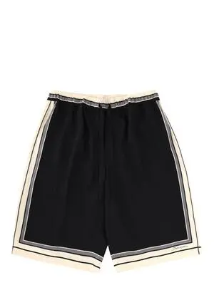 Dolce & Gabbana Silk Drawstring Shorts - Black