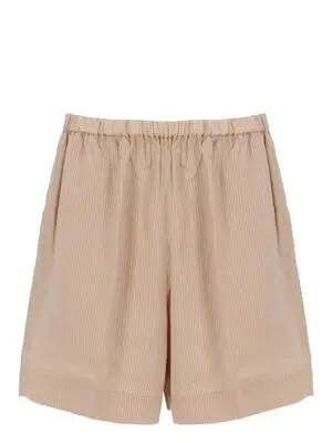 PATOU Striped Elasticated Waist Mini Shorts - Multicolour