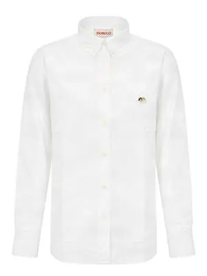 Fiorucci Embroidered Cotton Button-up Shirt - White