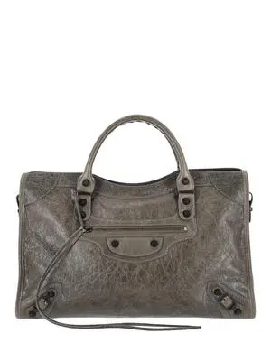 Balenciaga Balenciaga Medium Leather Tote Bag Green