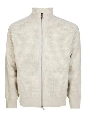 Altea Full-zip Textured Sweater Jacket - Beige