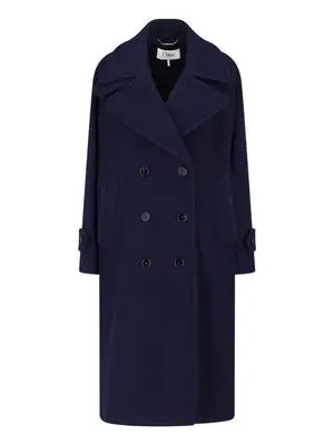CHLOÉ Chloé Double-Breasted Wool Blend Coat