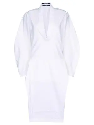 JACQUEMUS JACQUEMUS Dove Wrap Midi Dress