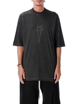 Rick Owens Oversized Graphic T-shirt - Faded Black Silver