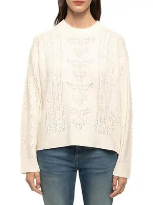 Zadig&Voltaire Markuz Wool & Cashmere Pointelle Sweater - Ecru