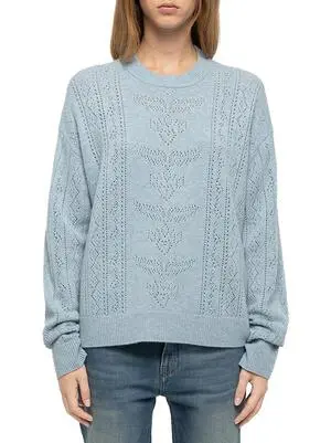 Zadig&Voltaire Markuz Wool & Cashmere Pointelle Sweater - Frozen