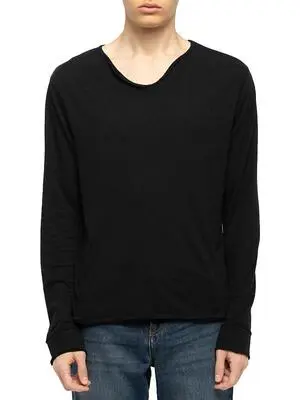 Zadig&Voltaire Monastir Cotton Loose Crewneck Logo Sweater - Black
