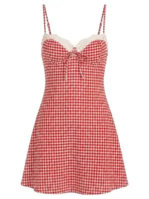 MONTCE Montce Swim Micro Gingham A-Line Mini Dress