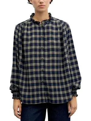 Gerard Darel Lotte Printed Blouse - Navy