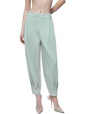 NOCTURNE Nocturne Draped Harem Trousers Turquoise