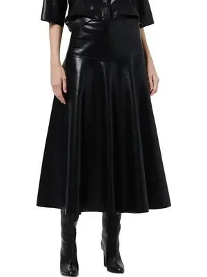 Citizens Of Humanity Vita A-line Leather Skirt - Black