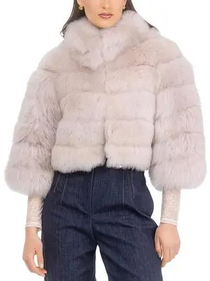 Gorski Shearling Lamb Bolero - Blush