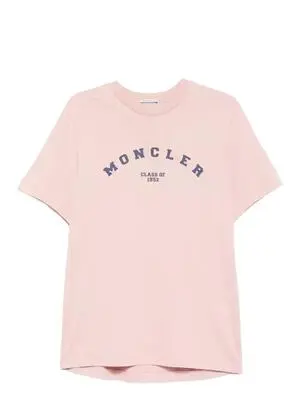 Moncler Logo-print Cotton T-shirt - Pink