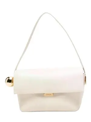 Jacquemus Rond Carré Leather Shoulder Bag - Neutrals
