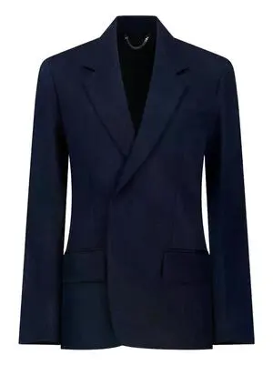 Victoria Beckham Single-breasted Wool Blazer - Blue
