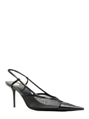 SAINT LAURENT SAINT LAURENT Renée Paneled Slingback Pumps