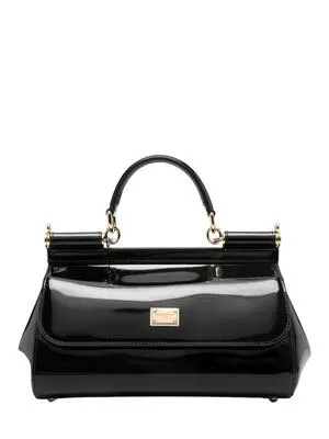 Dolce & Gabbana Dolce & Gabbana Sicily Leather Tote Bag Black