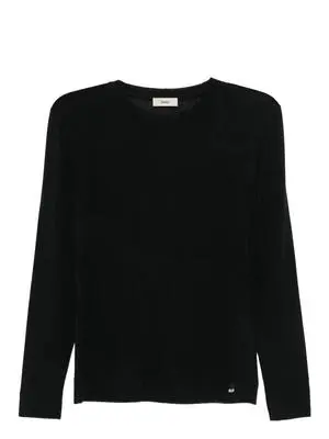 Herno Crew Neck Long Sleeve Sweater - Black