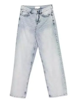 LES DEUX Roi Acid-wash Wide-leg Jeans - Blue