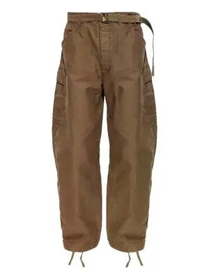 Sacai Belted Loose Fit Cargo Trousers - Brown